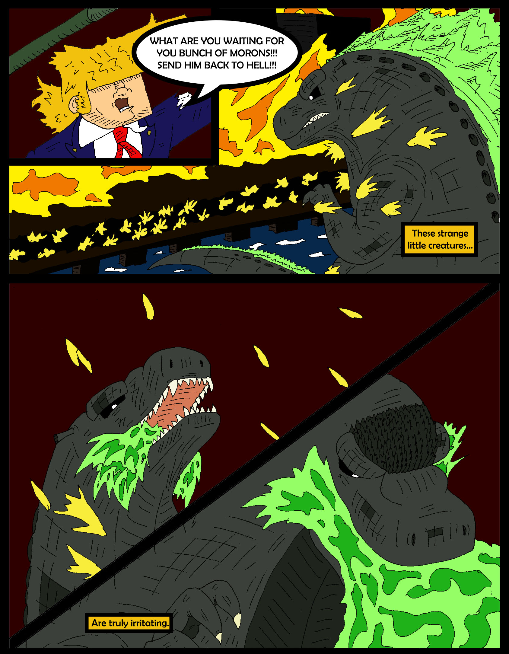 Godzilla vs Trump Comic – The Dusty Reel